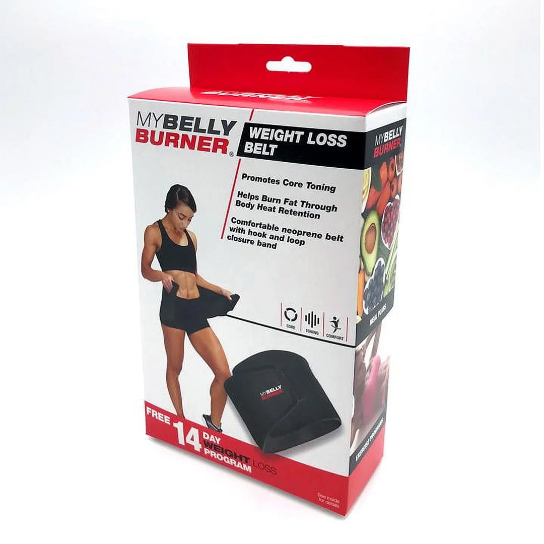 My Belly Burner Belt - Black- Retail Box inside Brown Mail Order Box ...
